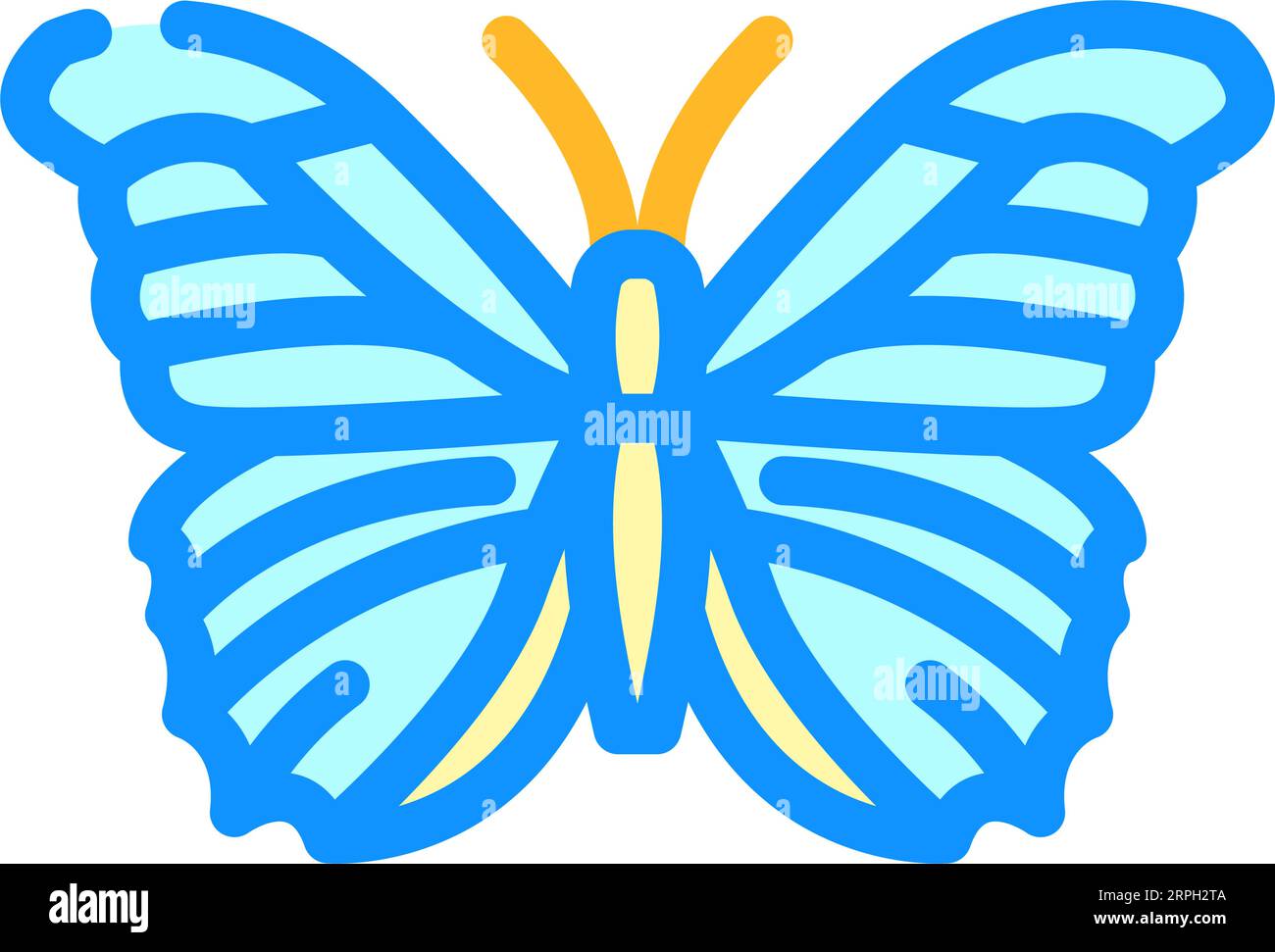 giant blue morpho spring color icon vector illustration Stock Vector ...