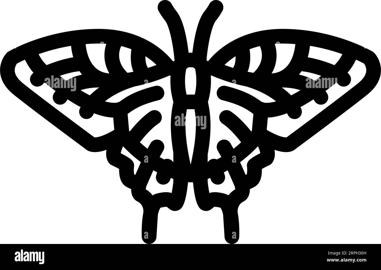 eastern tiger swallowtail summer line icon vector illustration Stock ...