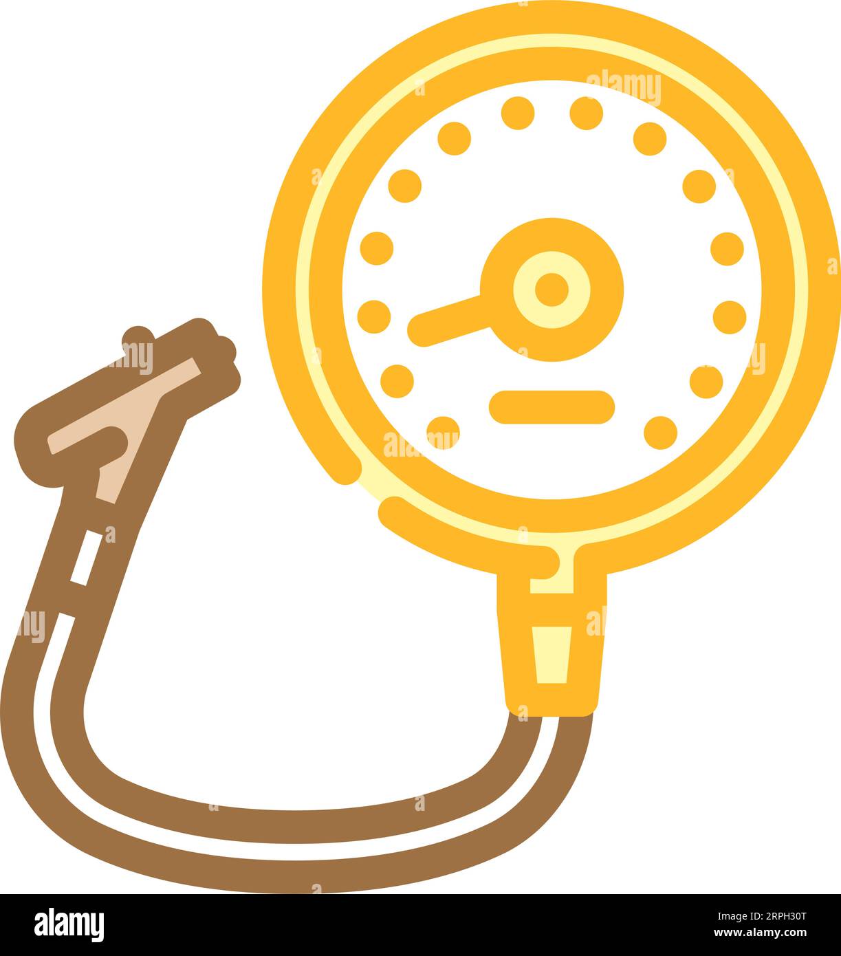 tire pressure gauge vehicle color icon vector illustration Stock Vector ...