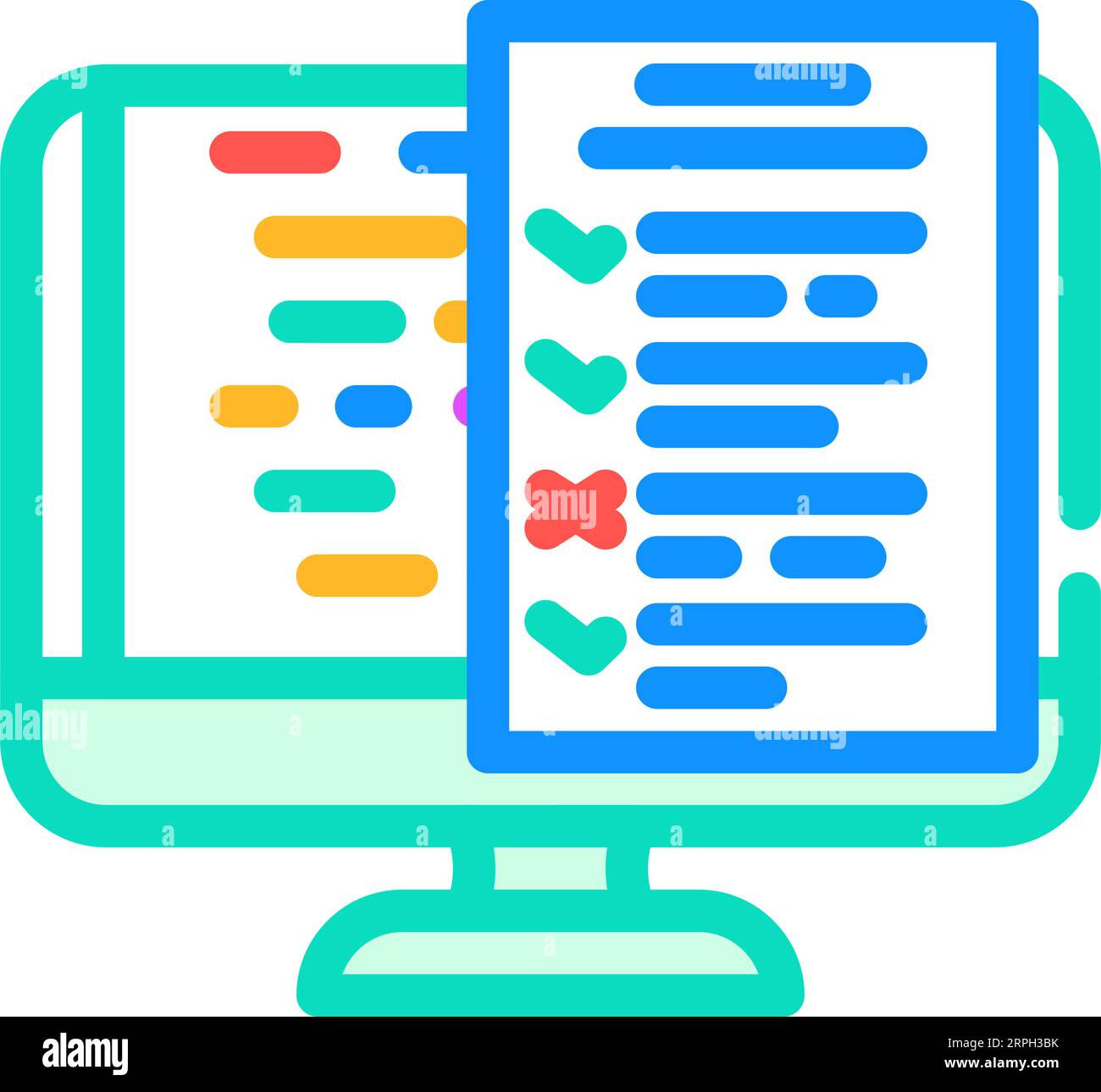 Software Testing Color Icon Vector Illustration Stock Vector Image