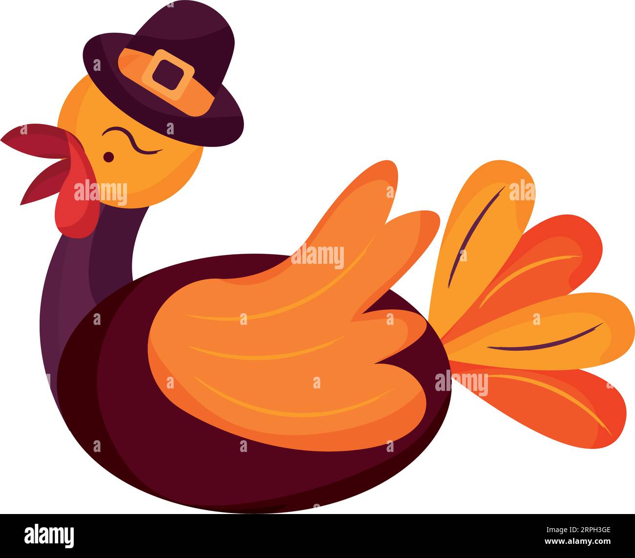 Funny pilgrim turkey cartoon character Stock Vector Images - Alamy