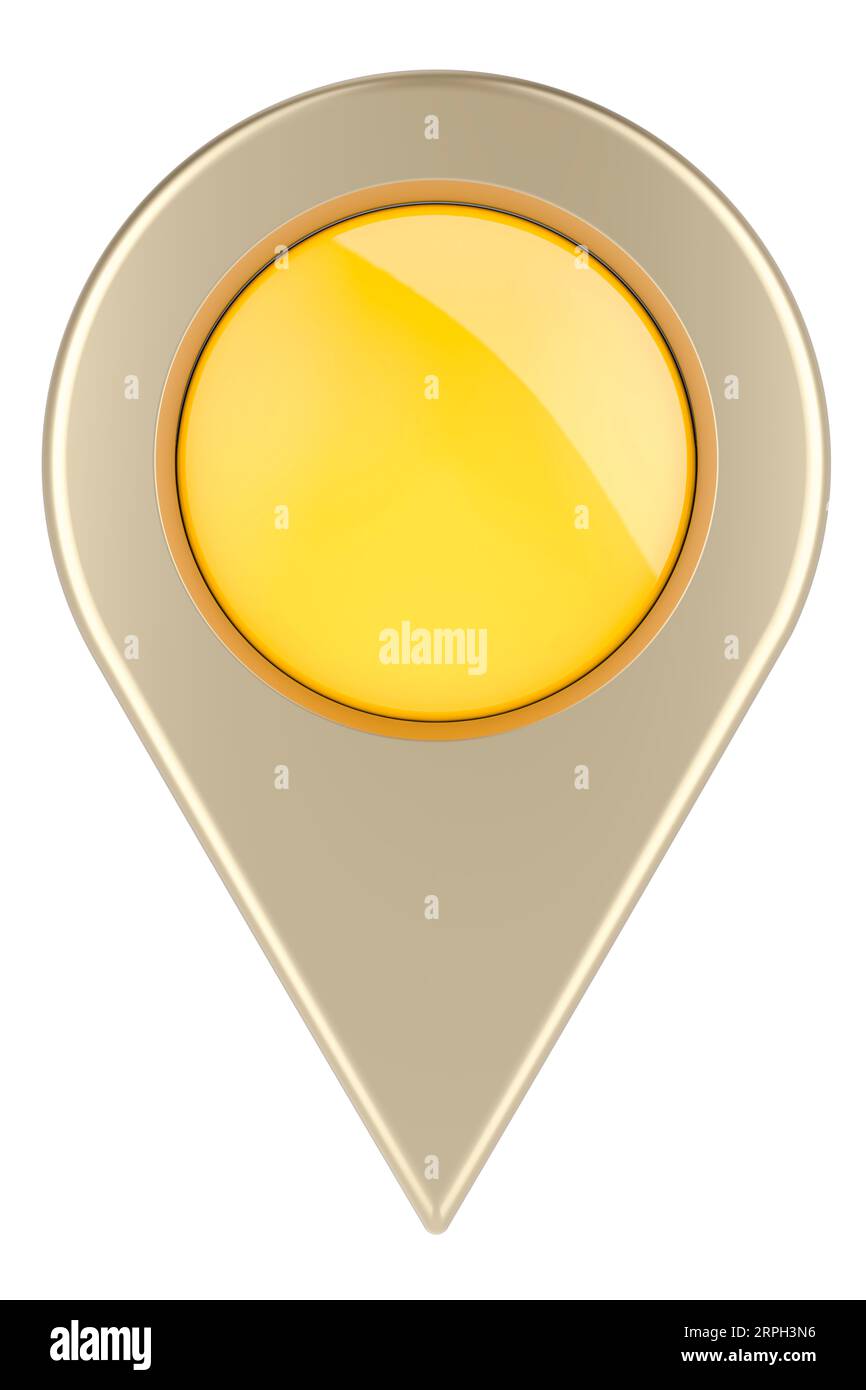 Map pointer, 3D rendering isolated on white background Stock Photo - Alamy