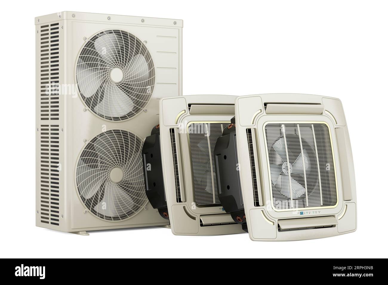 Ceiling Cassette Units with Outdoor Compressor Multi-Zone Unit. Air ...