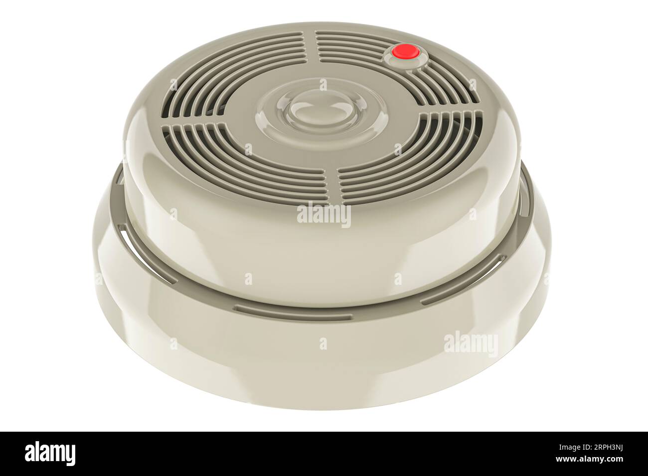 Flame detector. Fire and flame detector, 3D rendering isolated on white ...