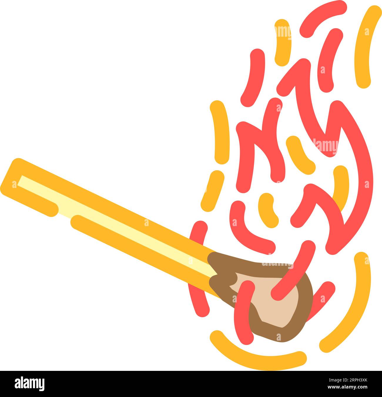 burning matchstick color icon vector illustration Stock Vector Image ...