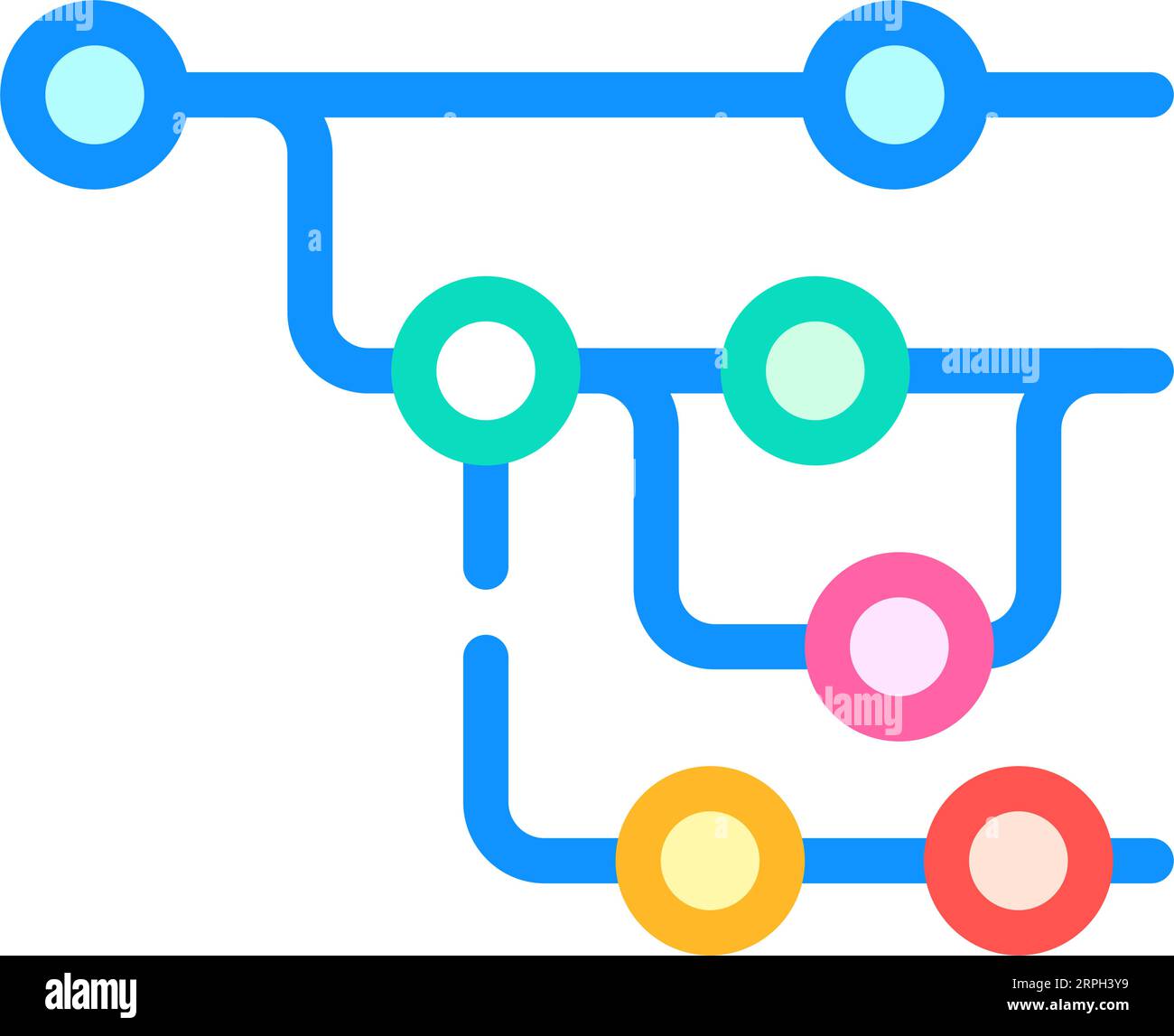 Version control line icon Cut Out Stock Images & Pictures - Alamy
