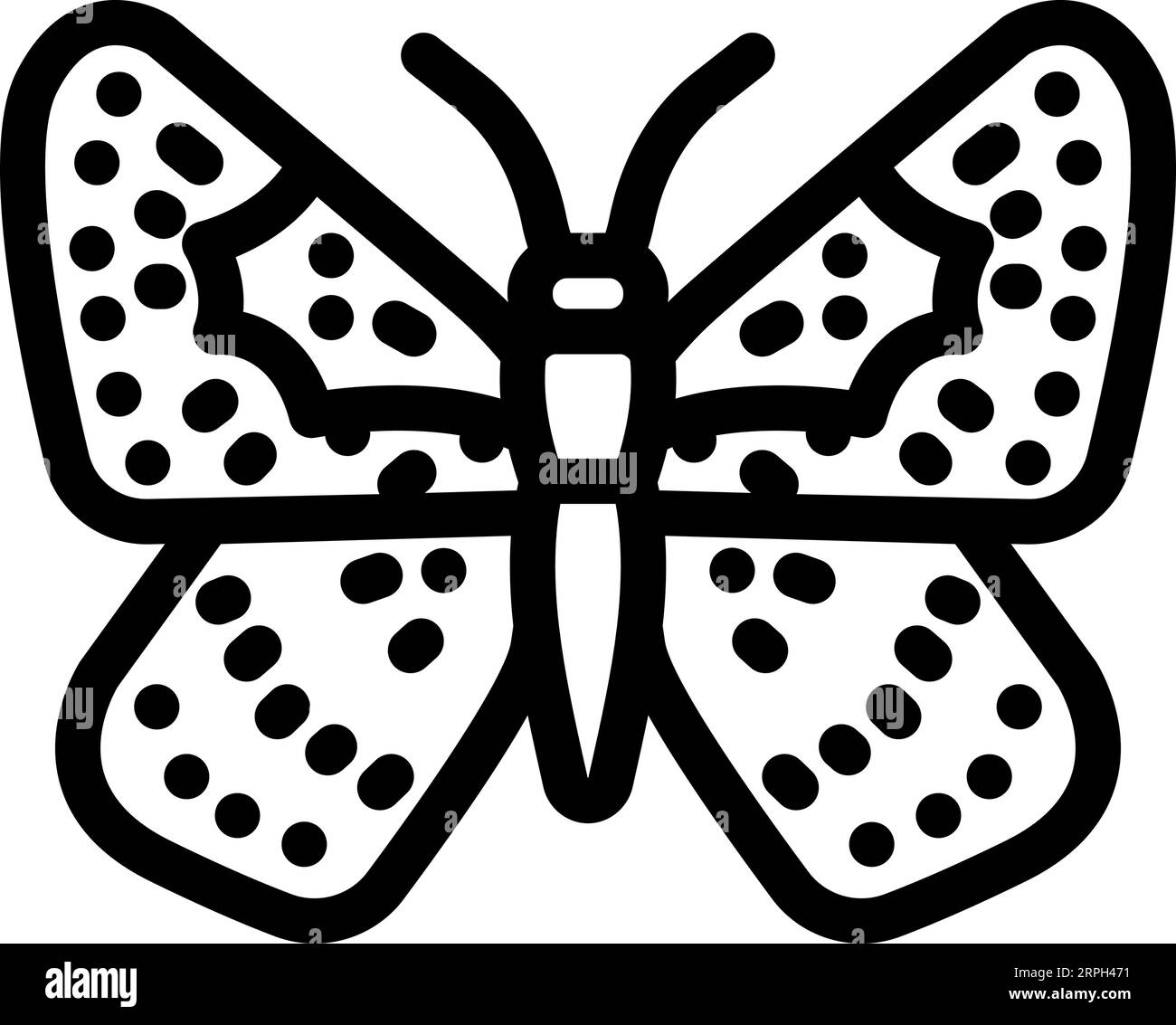 mormon metalmark insect line icon vector illustration Stock Vector ...