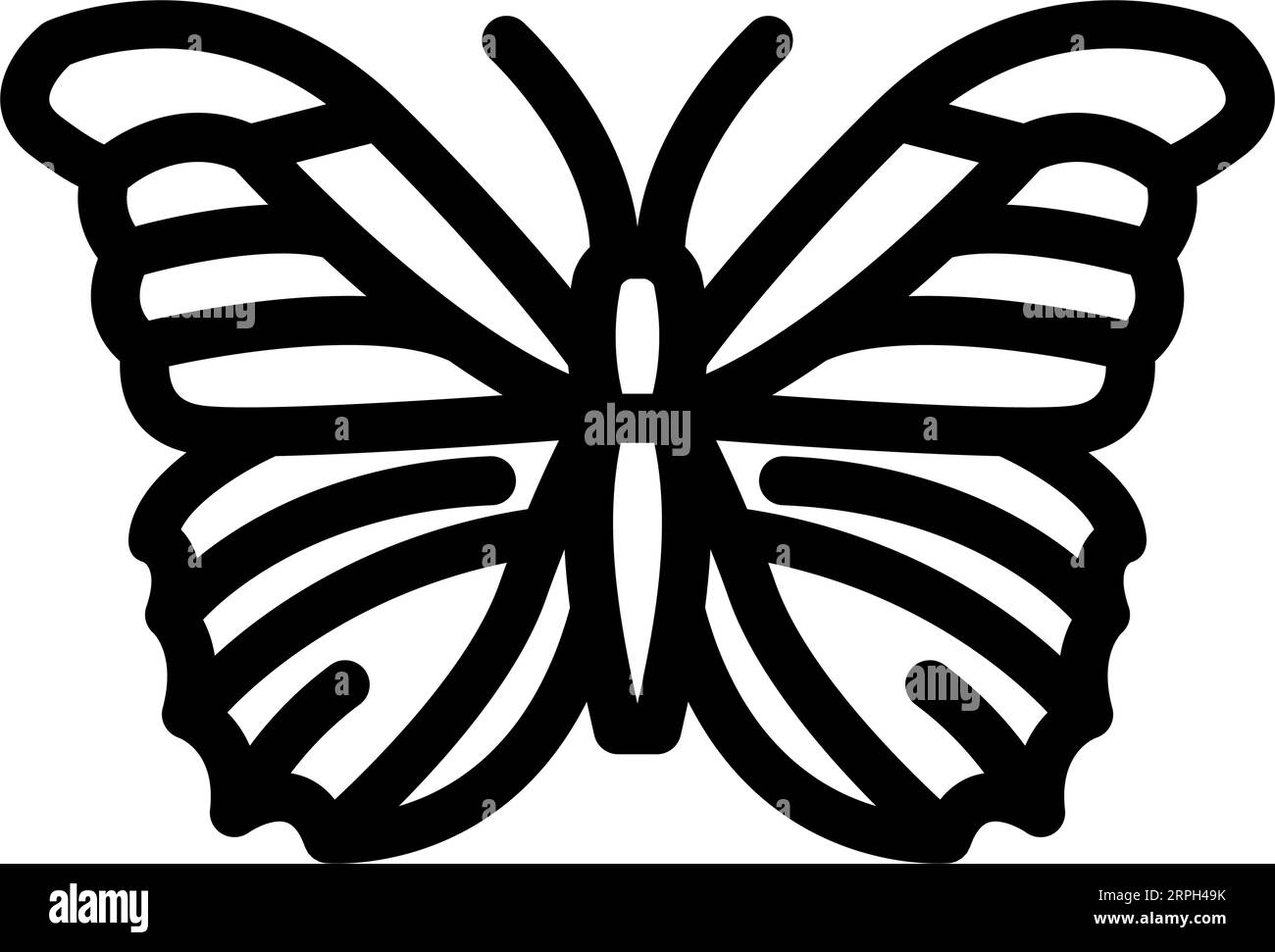 giant blue morpho spring line icon vector illustration Stock Vector ...