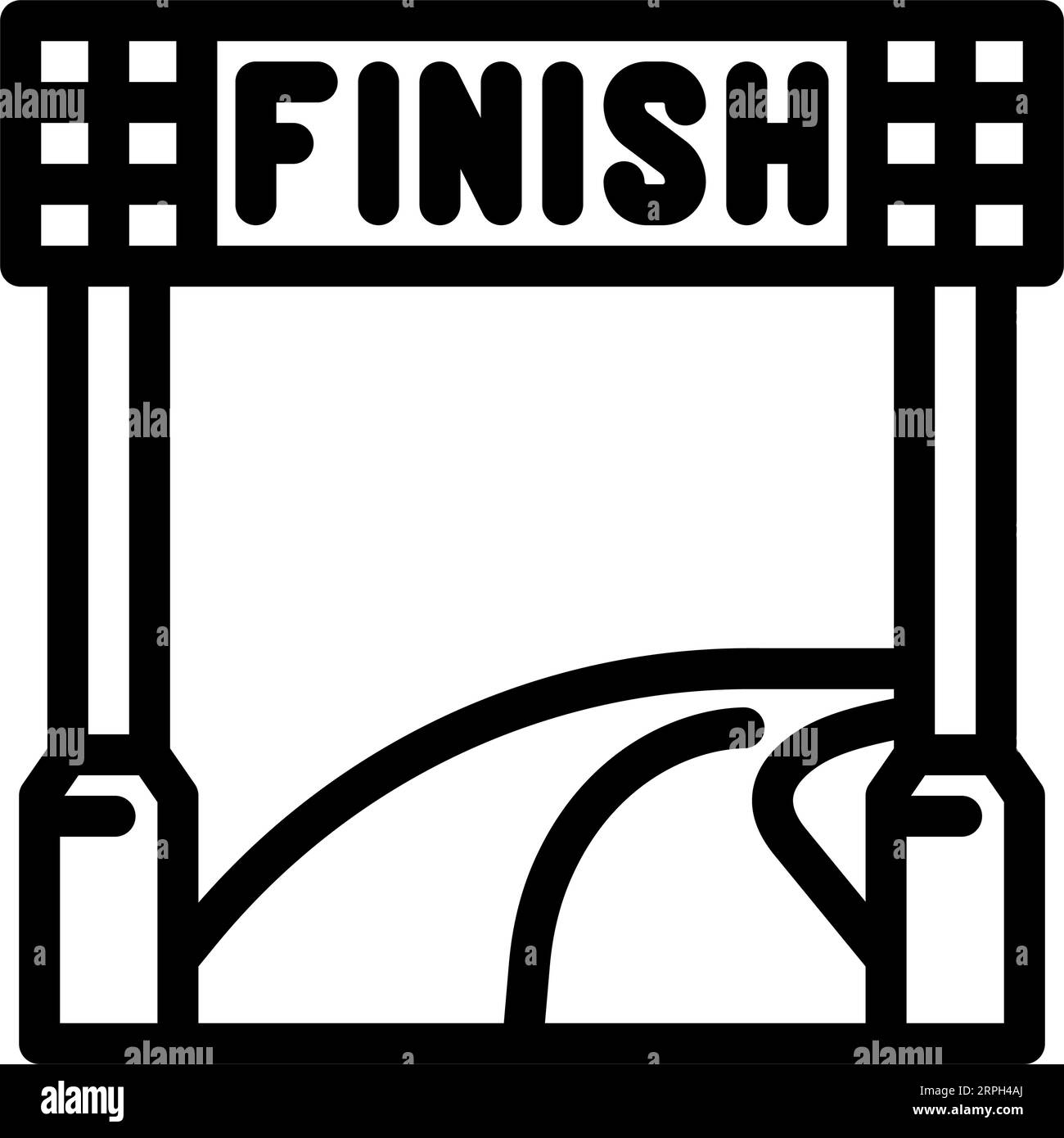 finish vehicle speed auto line icon vector illustration Stock Vector ...