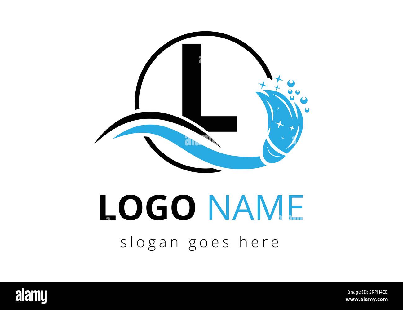 Letter L cleaning service logo design template Stock Vector Image & Art ...