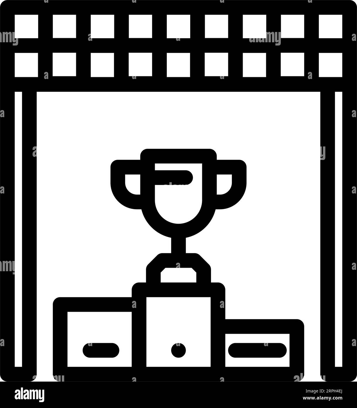 winner car race vehicle auto line icon vector illustration Stock Vector ...