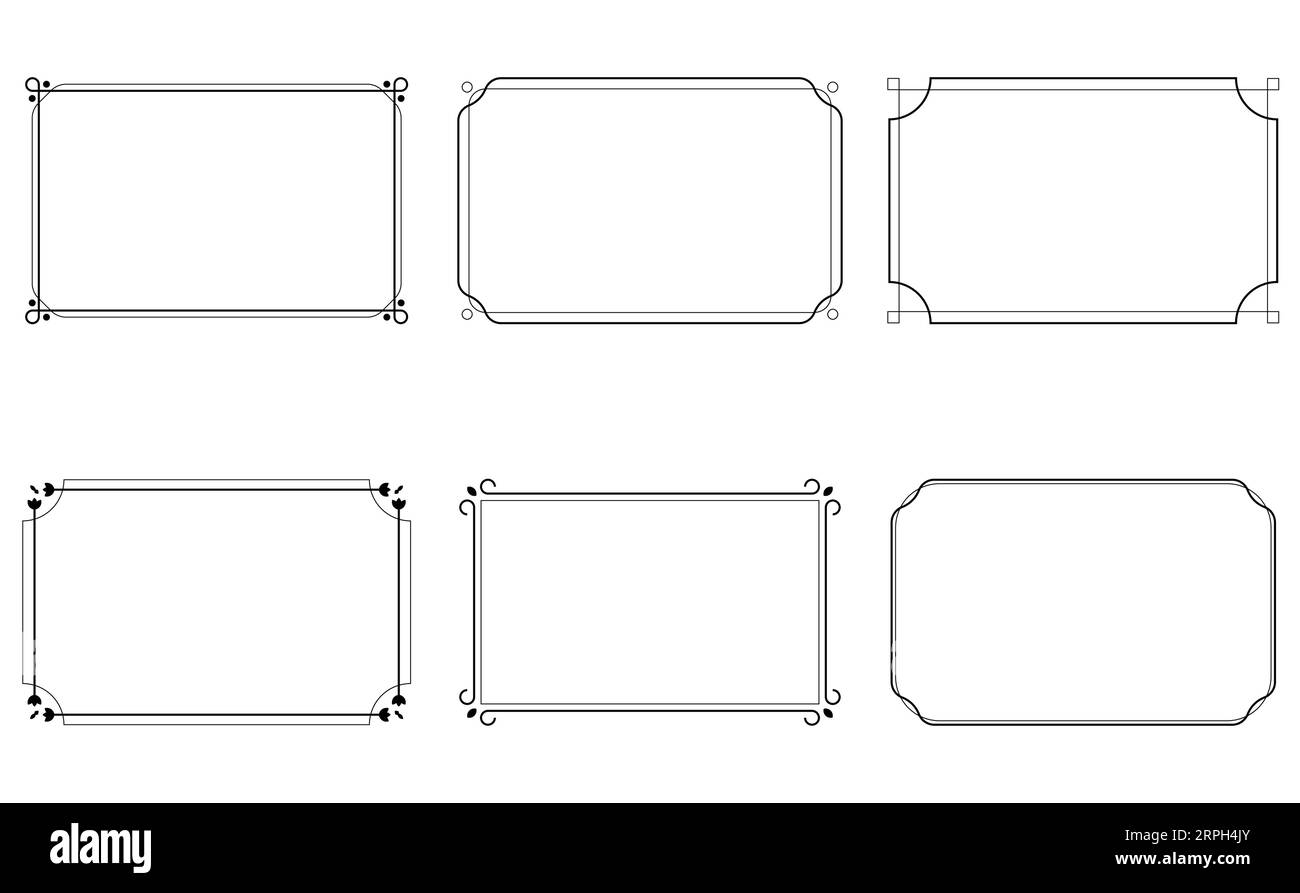 Decorative vintage calligraphic frames border Stock Vector Image & Art ...