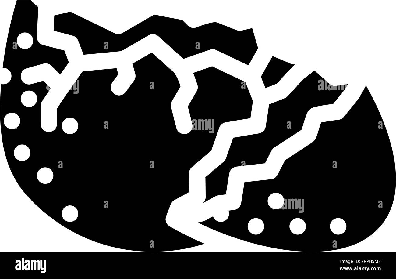 eggshell egg chicken farm food glyph icon vector illustration Stock ...