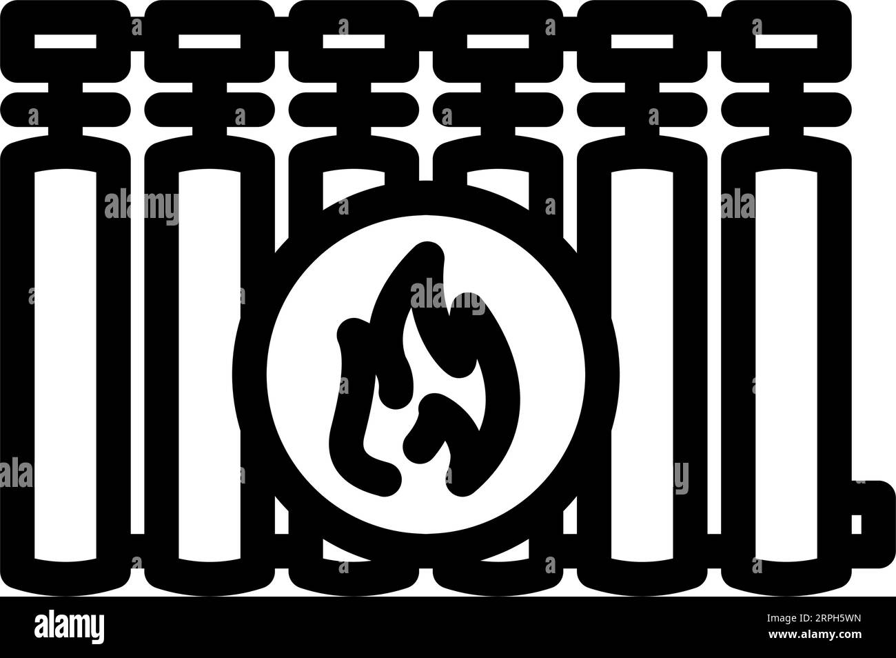 radiator line icon vector illustration Stock Vector Image & Art - Alamy