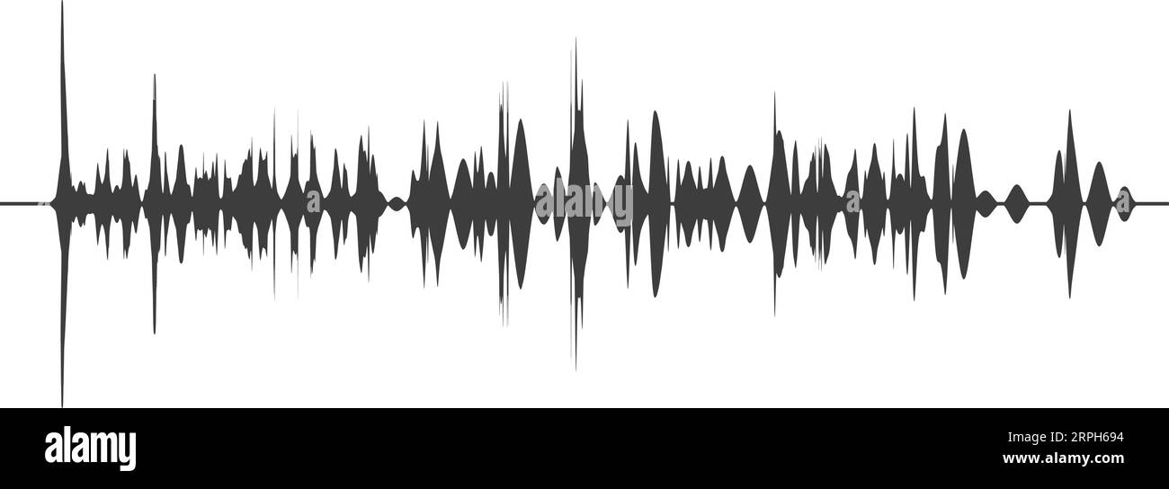Voice Record Sound Wave Audio Noise Frequency Stock Vector Image