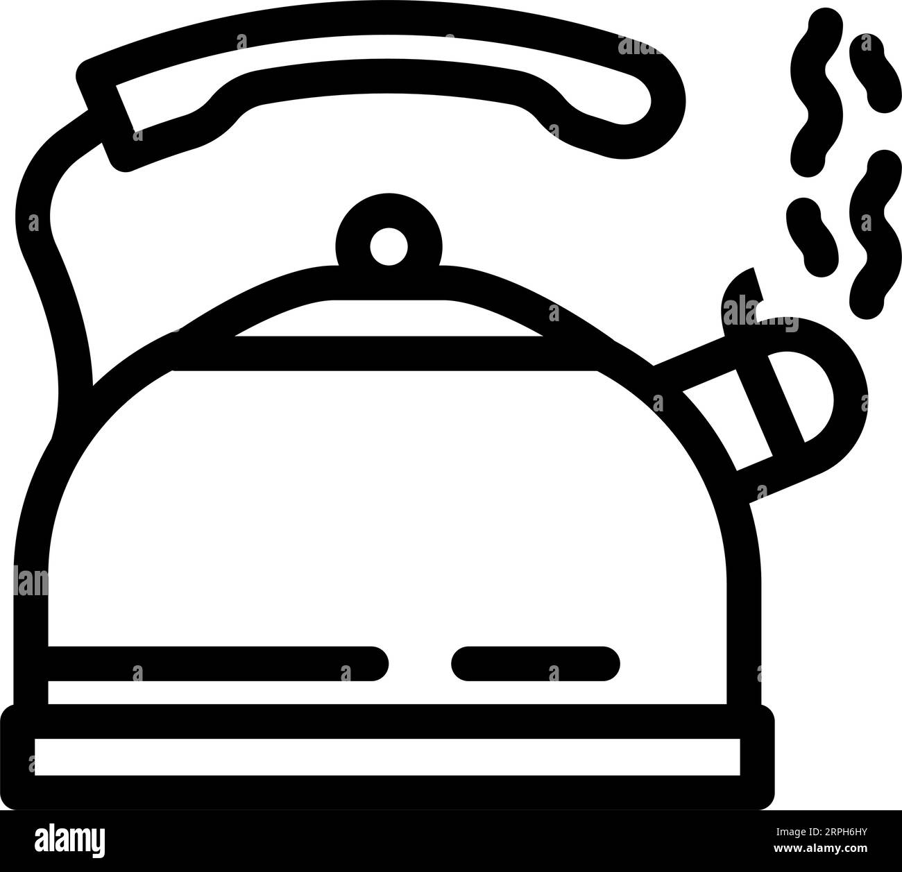 hot tea kettle line icon vector illustration Stock Vector Image & Art ...