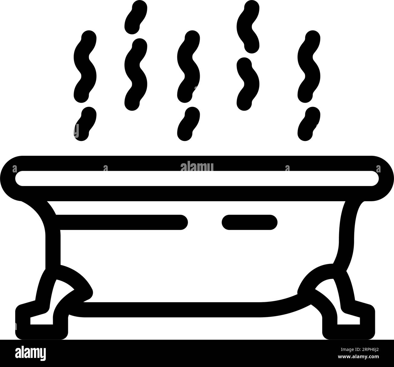 hot bath line icon vector illustration Stock Vector Image & Art - Alamy
