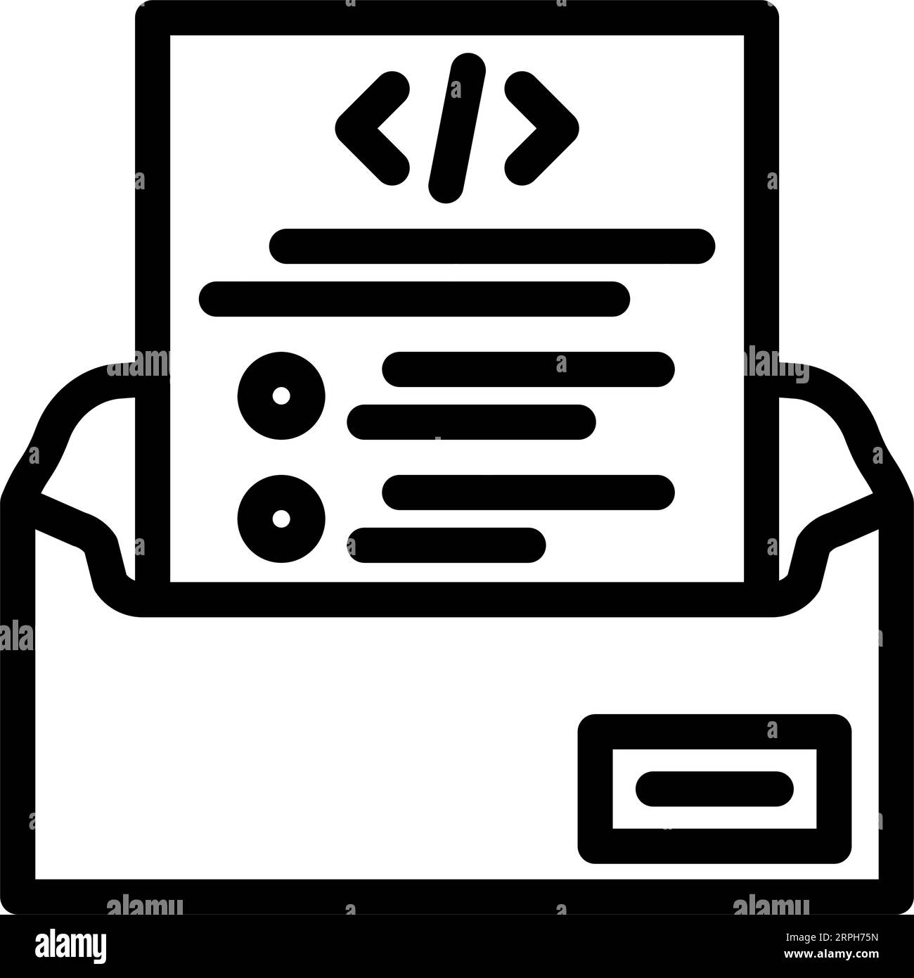 technical writing software line icon vector illustration Stock Vector ...