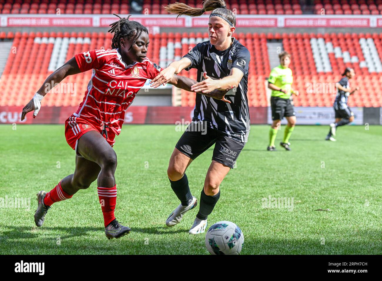 Liege, Belgium. 03rd Sep, 2023. Welma Fon (22) of Standard and Lise ...
