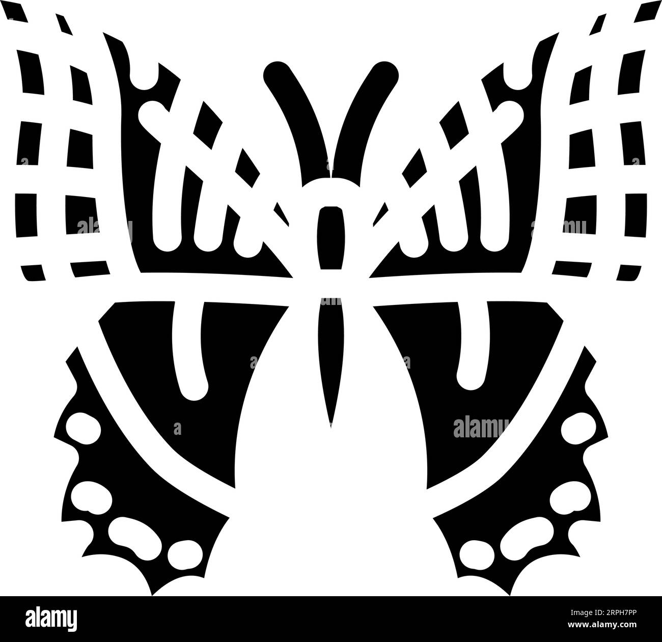 two tailed swallowtail insect glyph icon vector illustration Stock ...