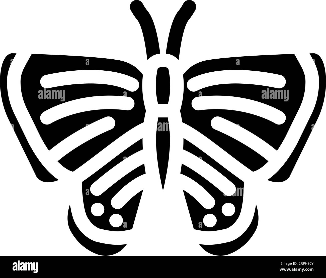 long tailed blue spring glyph icon vector illustration Stock Vector ...