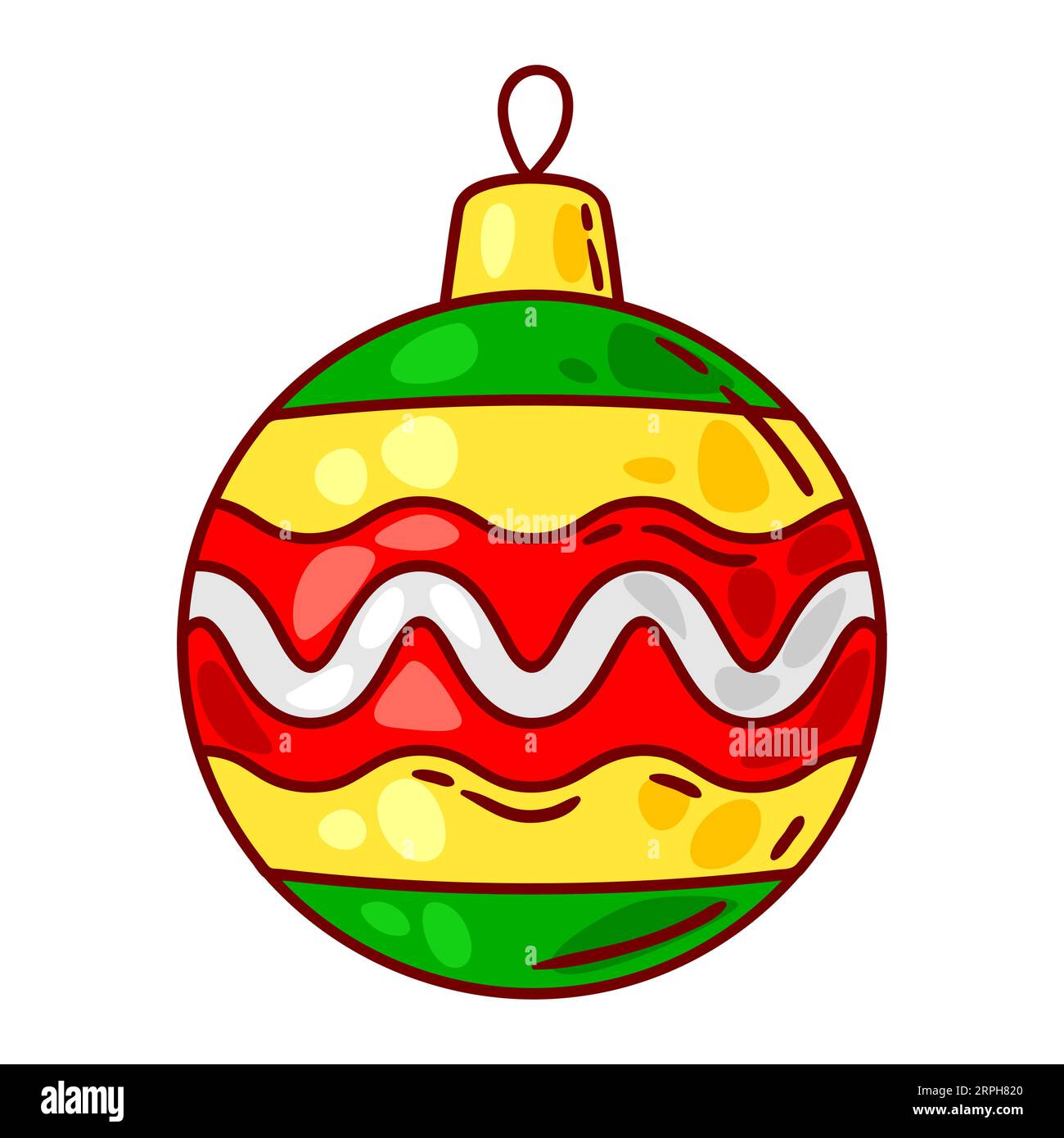 Merry Christmas object. Holiday item in cartoon style Stock Vector ...