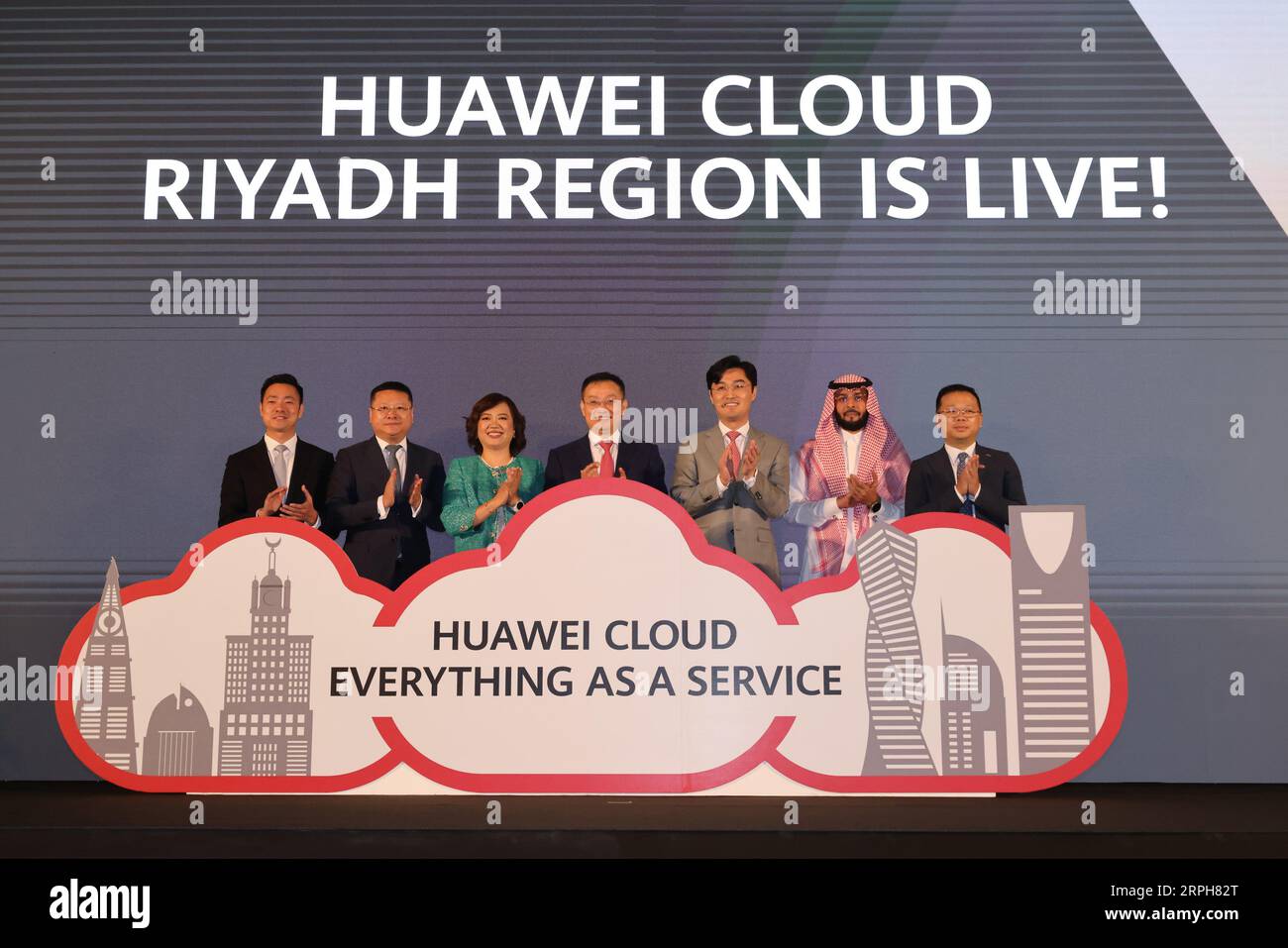 Riyadh, Saudi Arabia. 4th Sep, 2023. People attend the Huawei Cloud Summit Saudi Arabia 2023 in ...