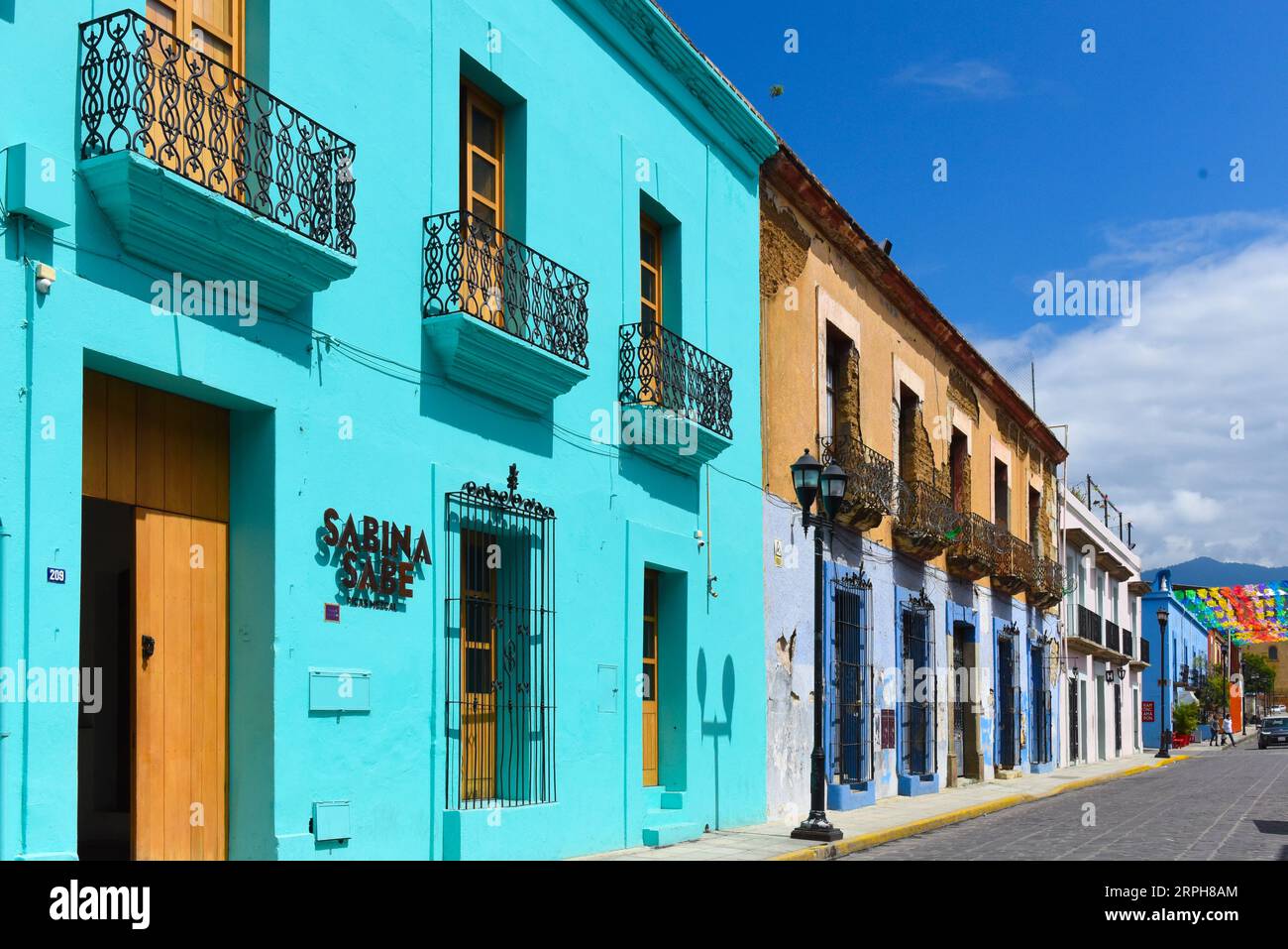 Famous restaurant bar Sabina Sabe, Oaxaca city, Mexico Stock Photo - Alamy