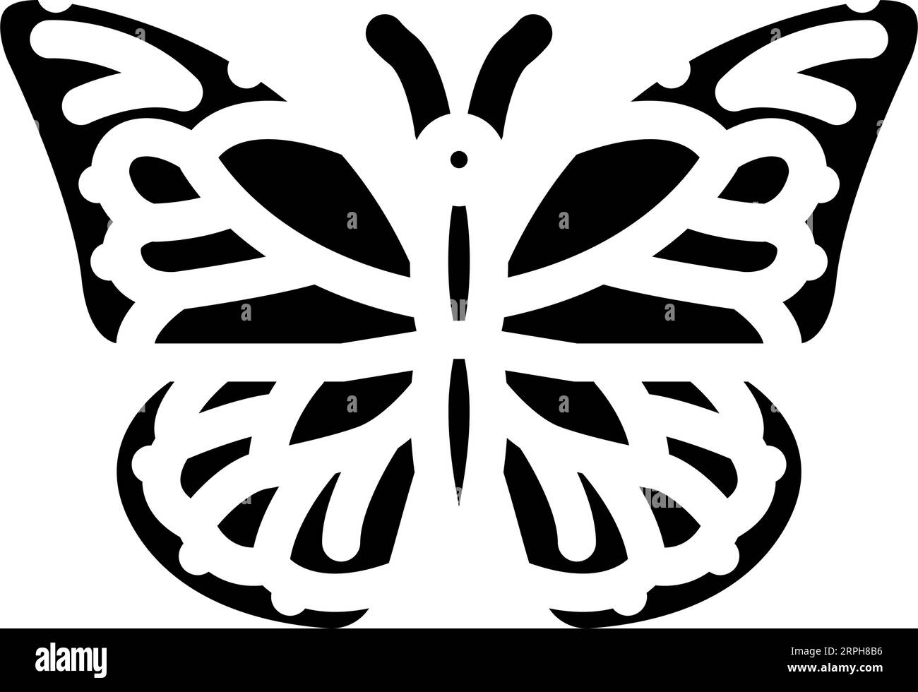 monarch summer glyph icon vector illustration Stock Vector Image & Art ...