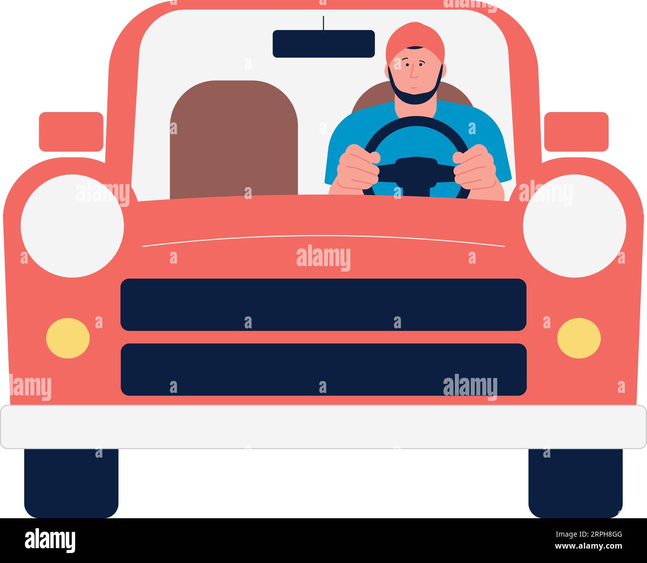 Smiling driver car driving Cut Out Stock Images & Pictures - Alamy