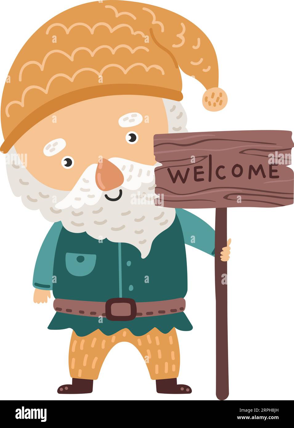 Garden gnome welcome Stock Vector Images - Alamy