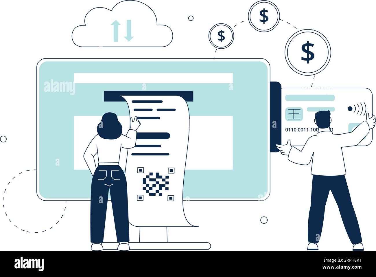 Pay settlement Stock Vector Images - Alamy