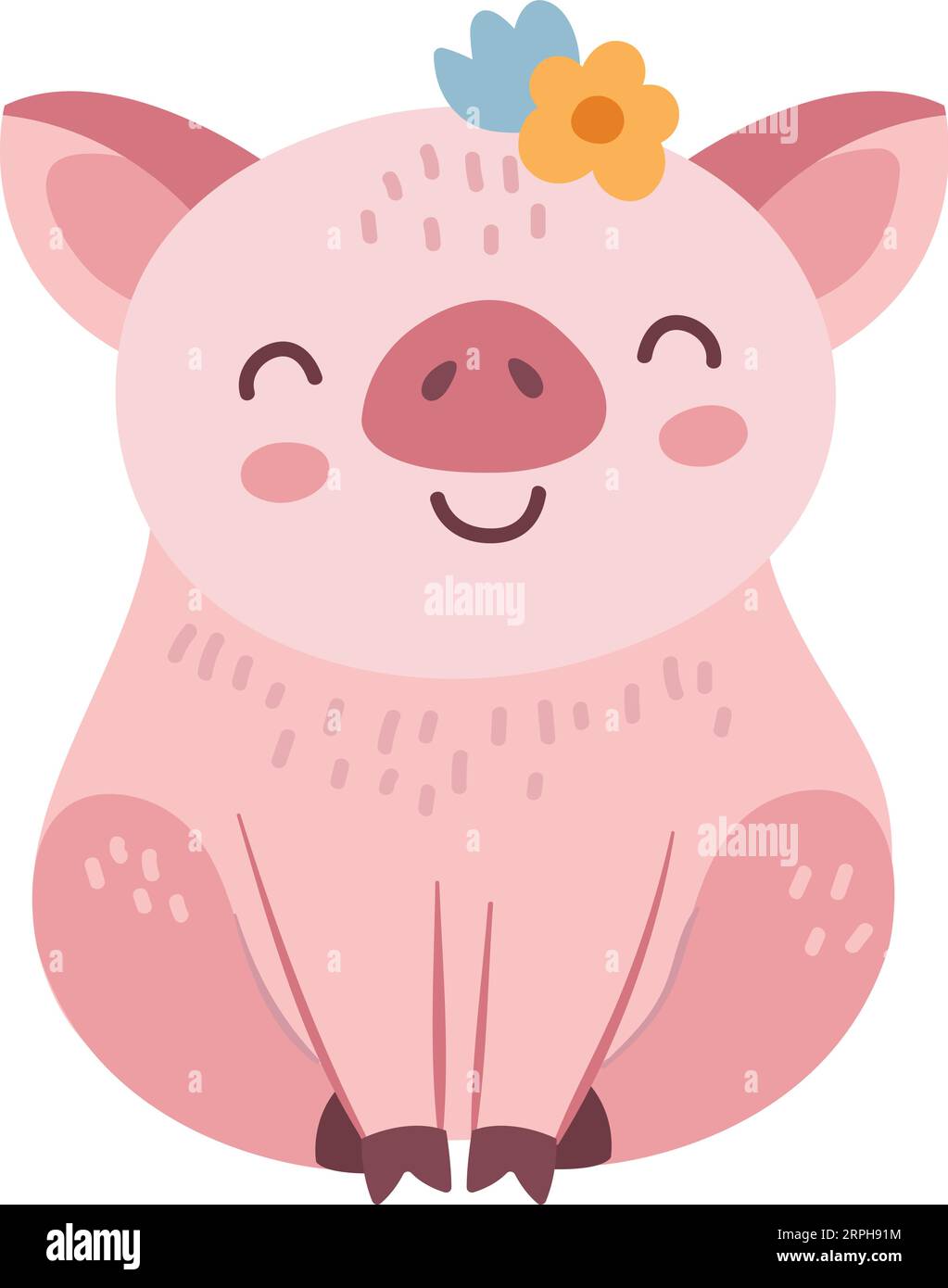 Little piggy character cartoon hi-res stock photography and images - Alamy