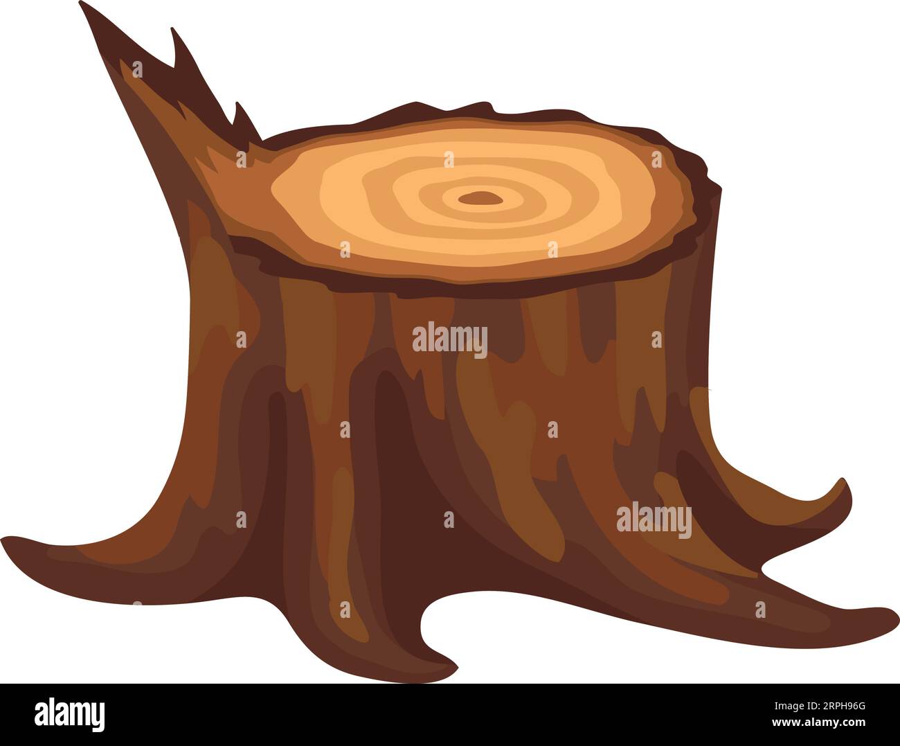 Wooden stump icon. Cartoon tree cut. Lumber symbol Stock Vector Image ...