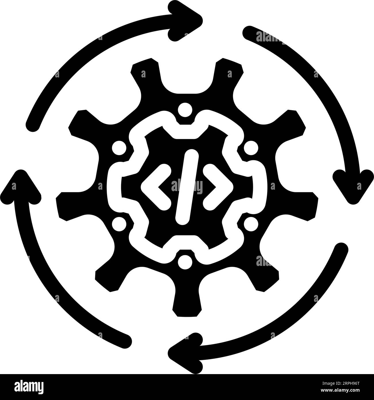 continuous integration software glyph icon vector illustration Stock ... continuous integration software glyph icon vector illustration Stock ...