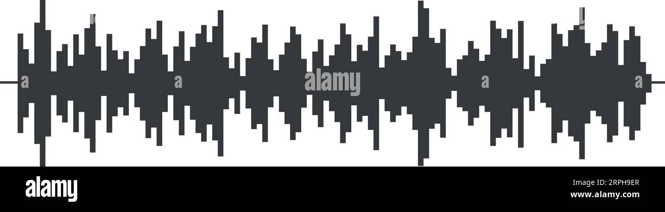 Audio track. Sound wave record. Black noise Stock Vector Image & Art ...
