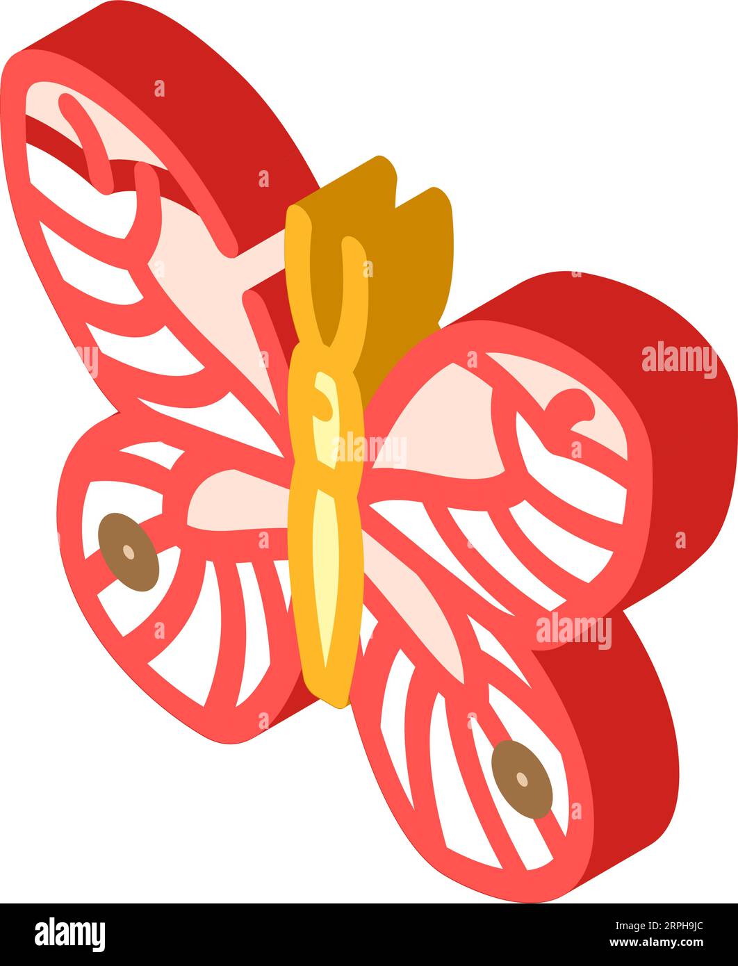 glasswing butterfly spring isometric icon vector illustration Stock ...