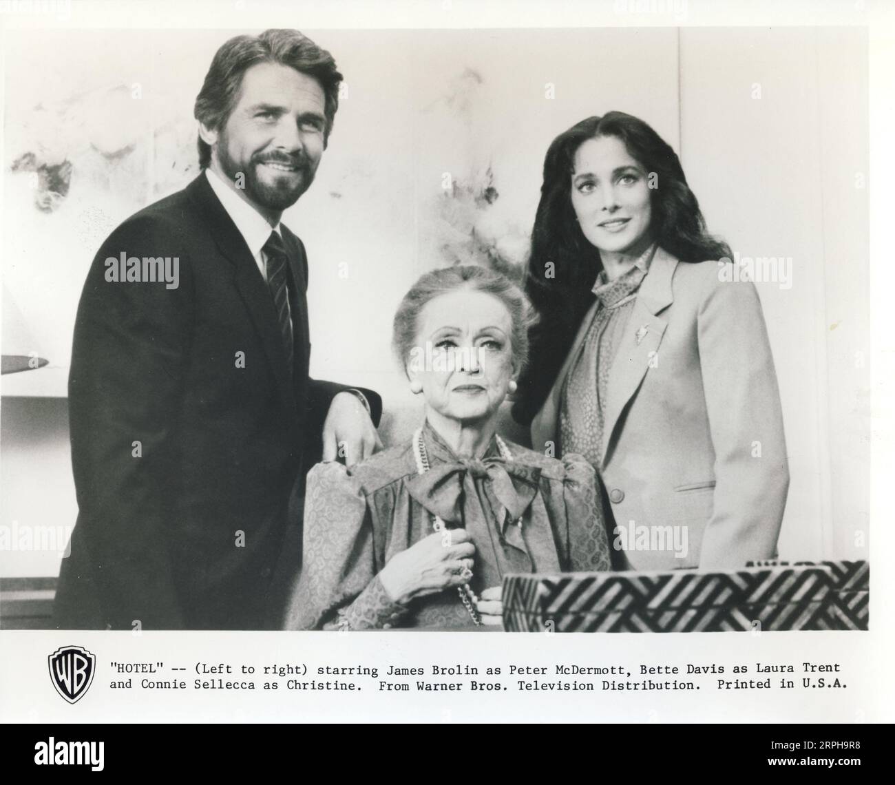 HOTEL TV Series JAMES BROLIN Connie Sellecca Stock Photo - Alamy