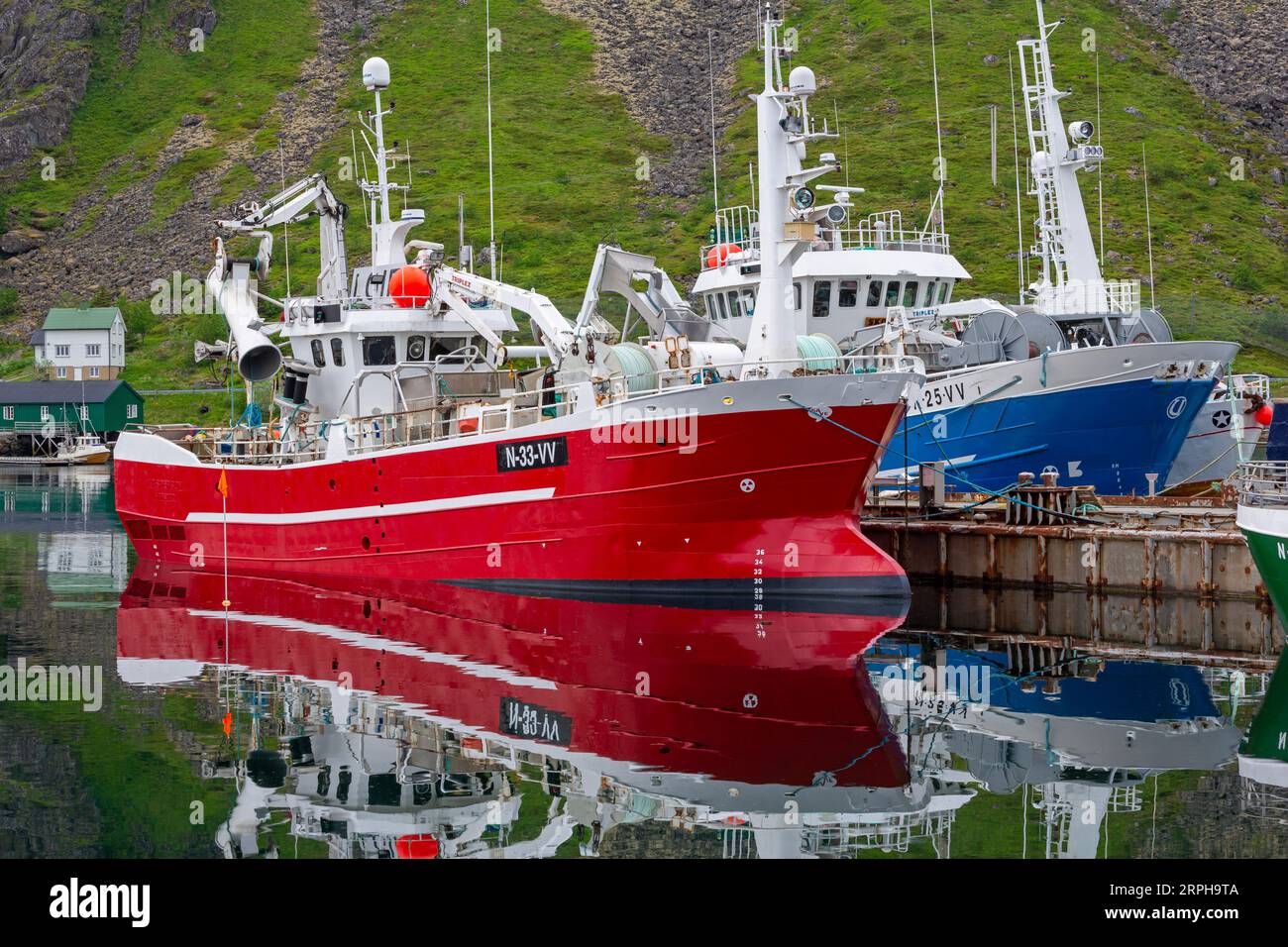 Ballstad fishing village, Lofoten Islands, Nordland County, Norway ...