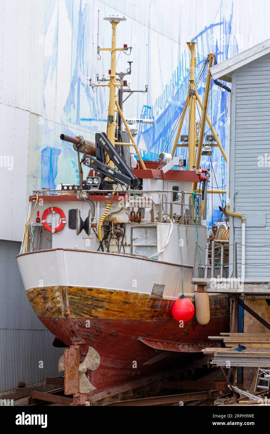 Shipyard, Ballstad fishing village, Lofoten Islands, Nordland County ...