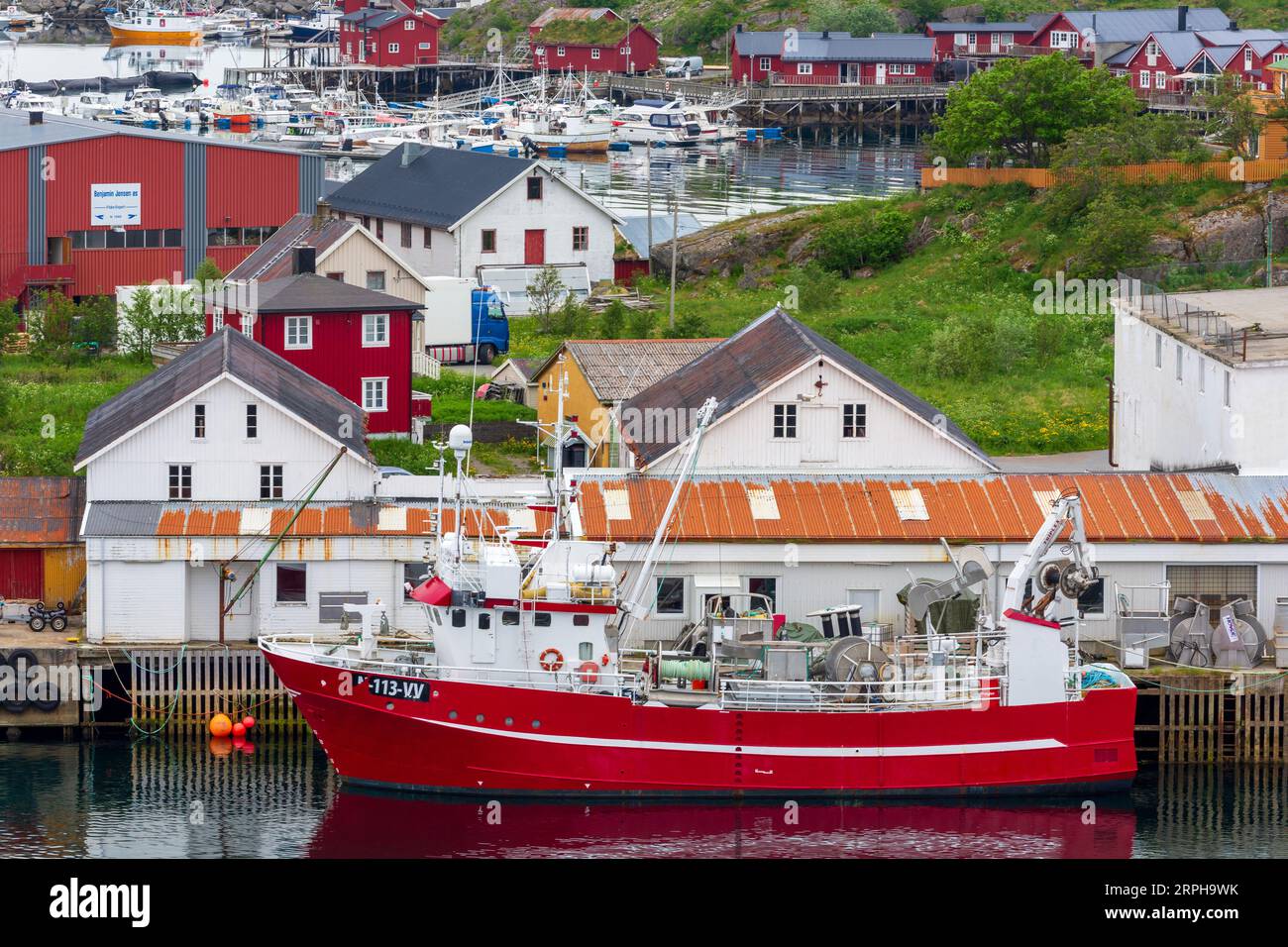 Ballstad fishing village, Lofoten Islands, Nordland County, Norway ...