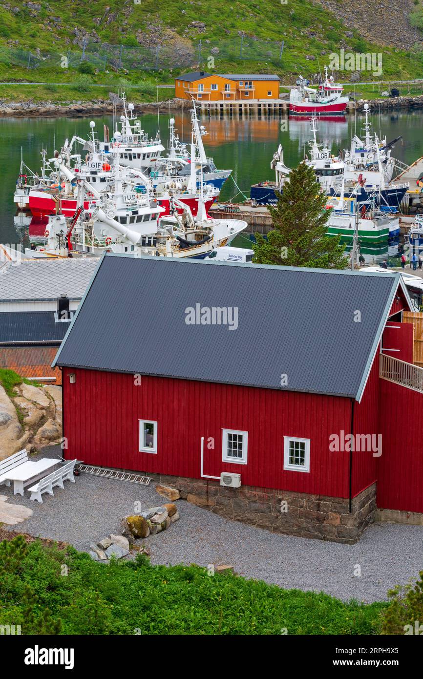 Ballstad fishing village, Lofoten Islands, Nordland County, Norway ...