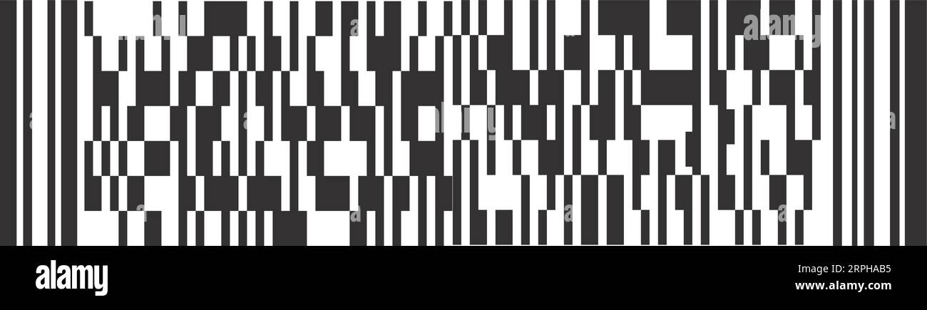 Stacked linear barcode. Transport identification stamp template Stock ...