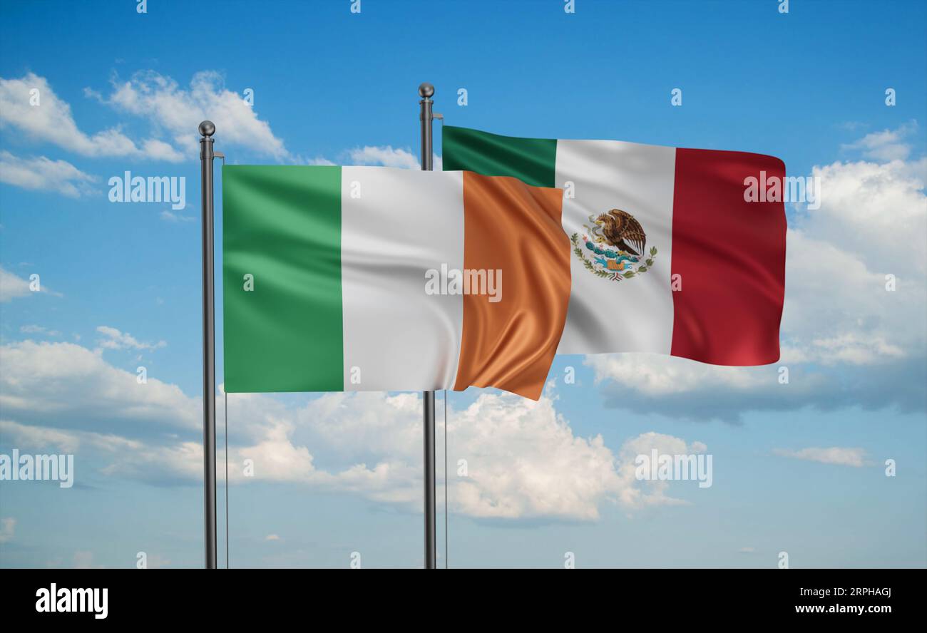 Waving flag mexico ireland hi-res stock photography and images - Alamy