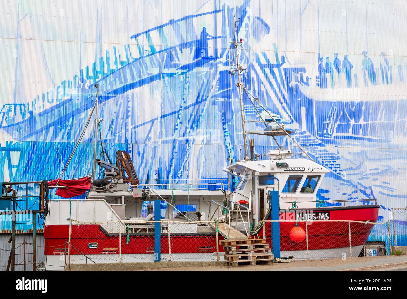 Shipyard, Ballstad fishing village, Lofoten Islands, Nordland County ...