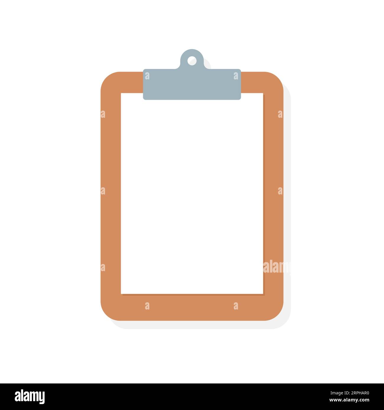 Clipboard with a blank sheet of paper. Vector template with copyspace ...