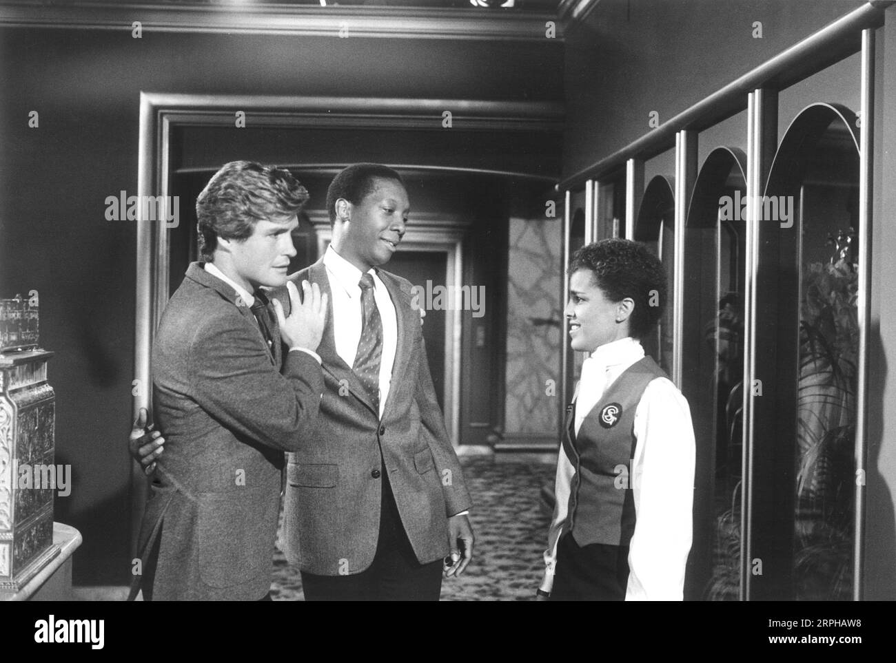 HOTEL TV Series JAMES BROLIN Connie Sellecca Stock Photo - Alamy