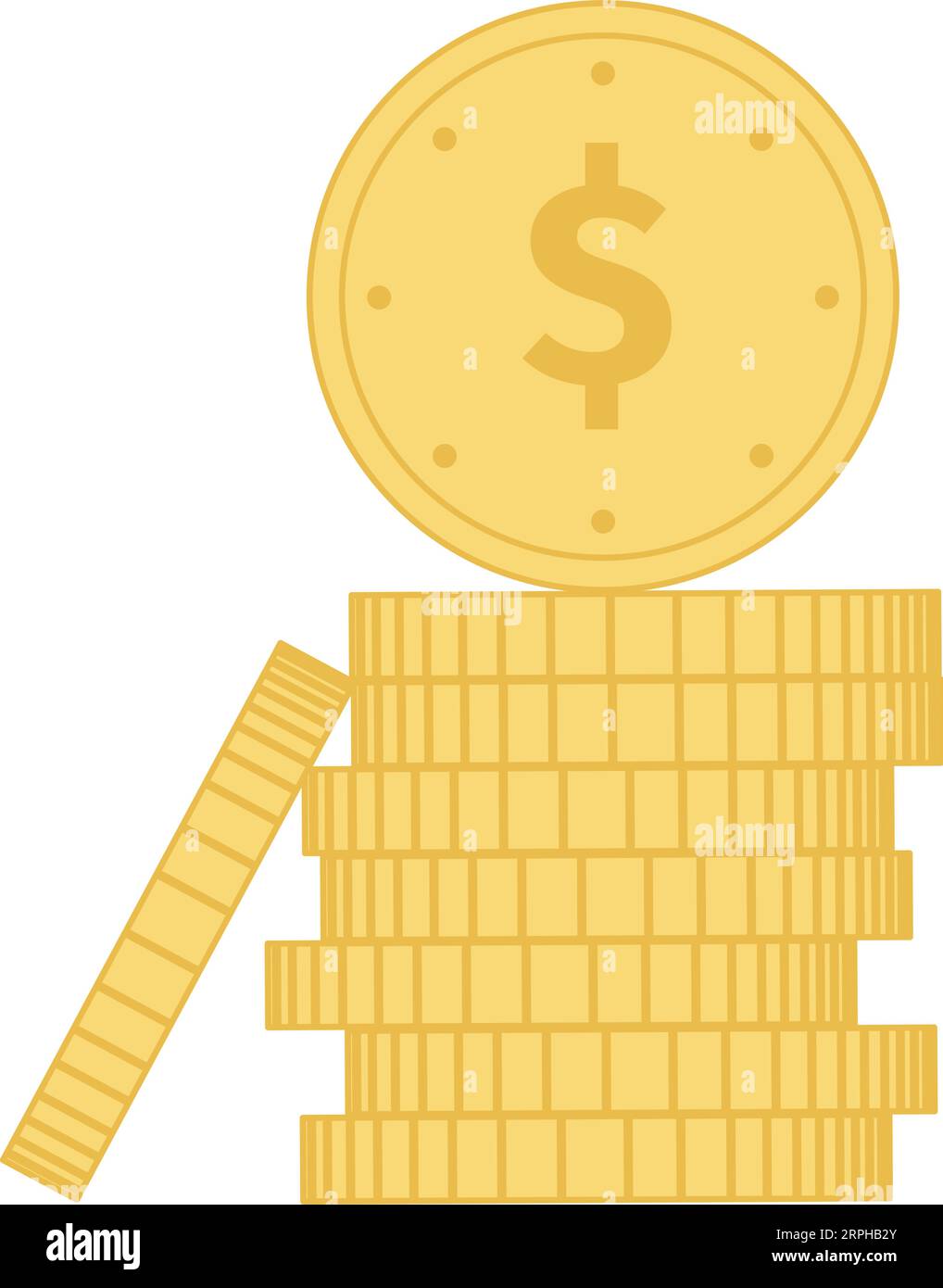Golden dollar coin stack icon. Money symbol Stock Vector Image & Art ...