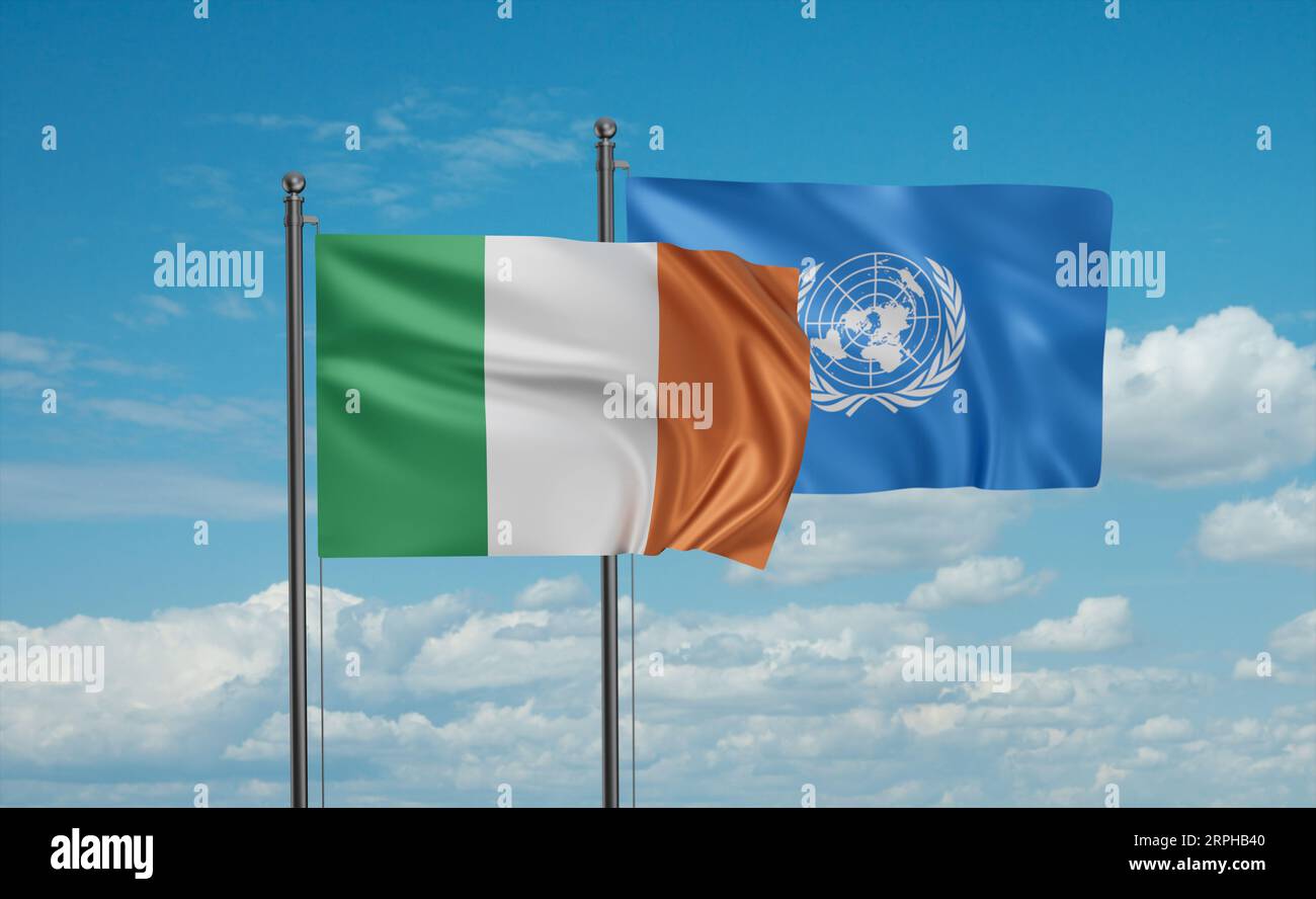United nations flag waving in the wind un hi-res stock photography and ...