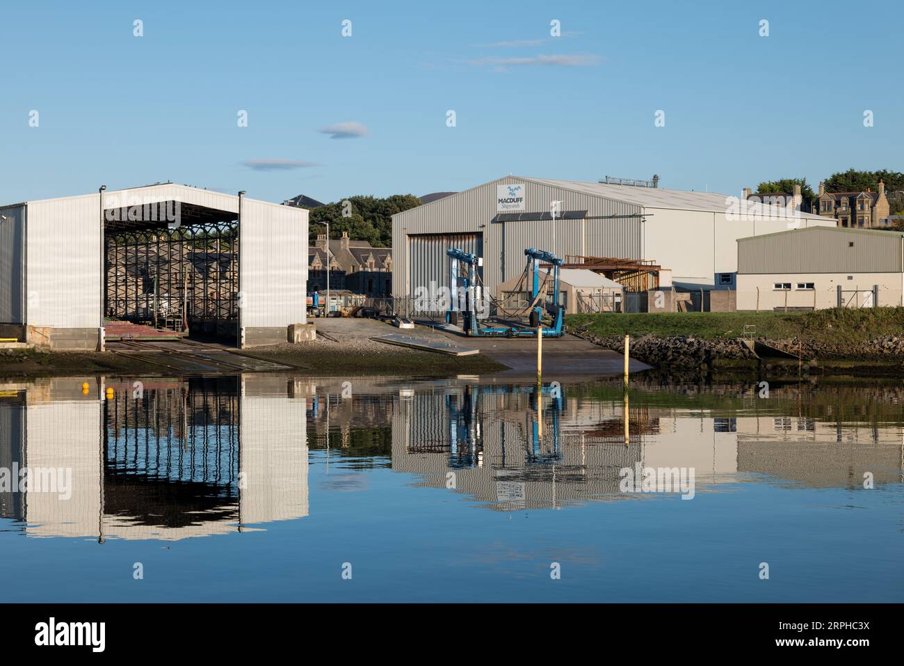 4 September 2023. Buckie Harbour,Moray,Scotland.This is the buildings ...